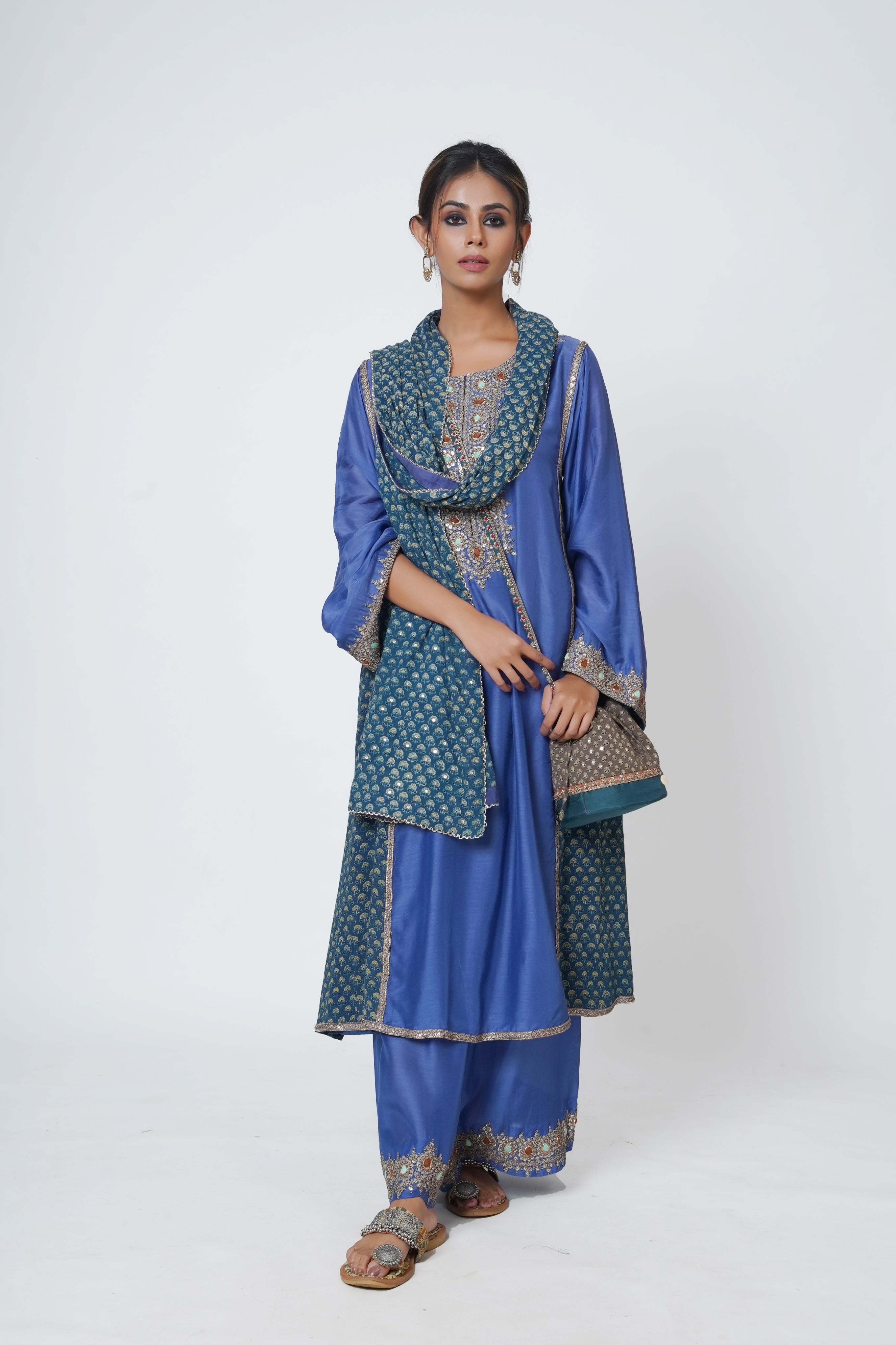 Hawayein Sapphire A-line Kurta Set – Sushram